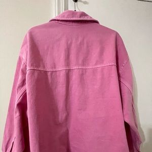 Zara | Jackets & Coats | Zara Pink Denim Jacket | Poshmark